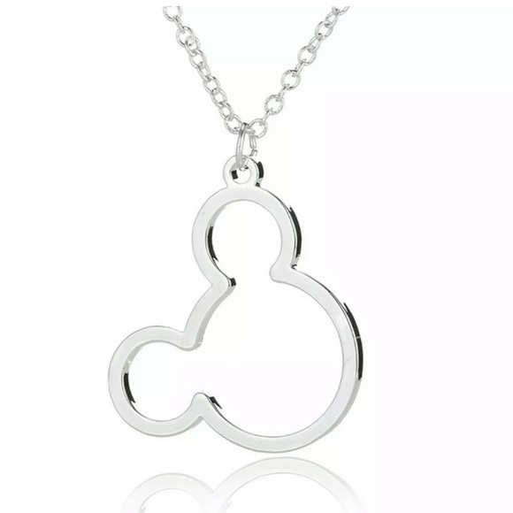 Disney | Jewelry | Disney Silver Mickey Mouse Head Necklace Charm Gem ...